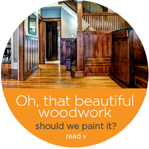 Oh, that beautiful woodwork - Painting natural wood in a home